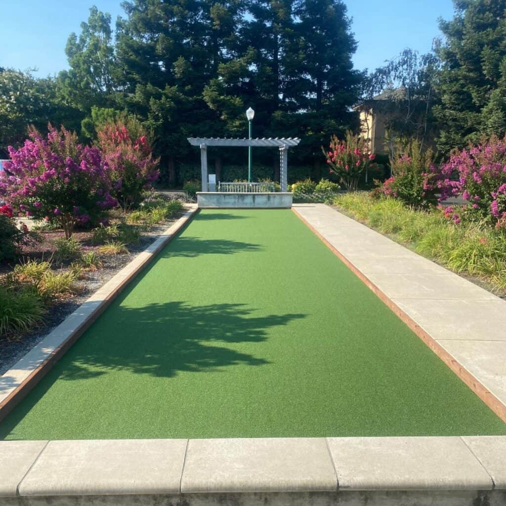 Artificial Grass Installation | Bocce Ball Court